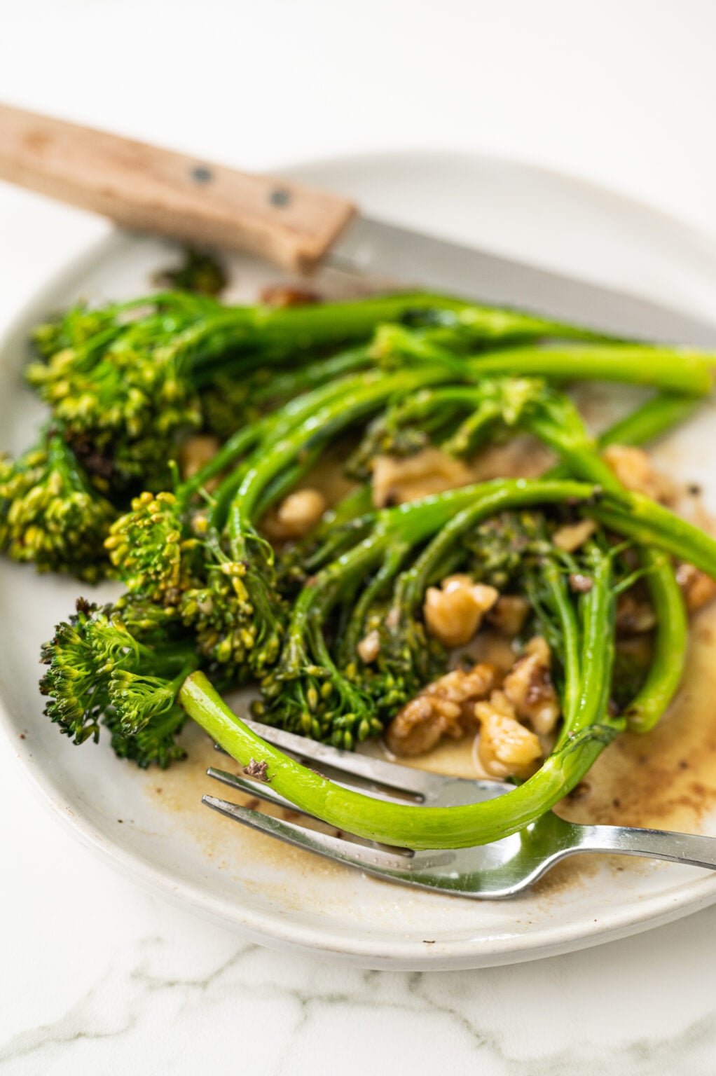 Broccolini with a honey mustard vinaigrette » Hangry Woman®
