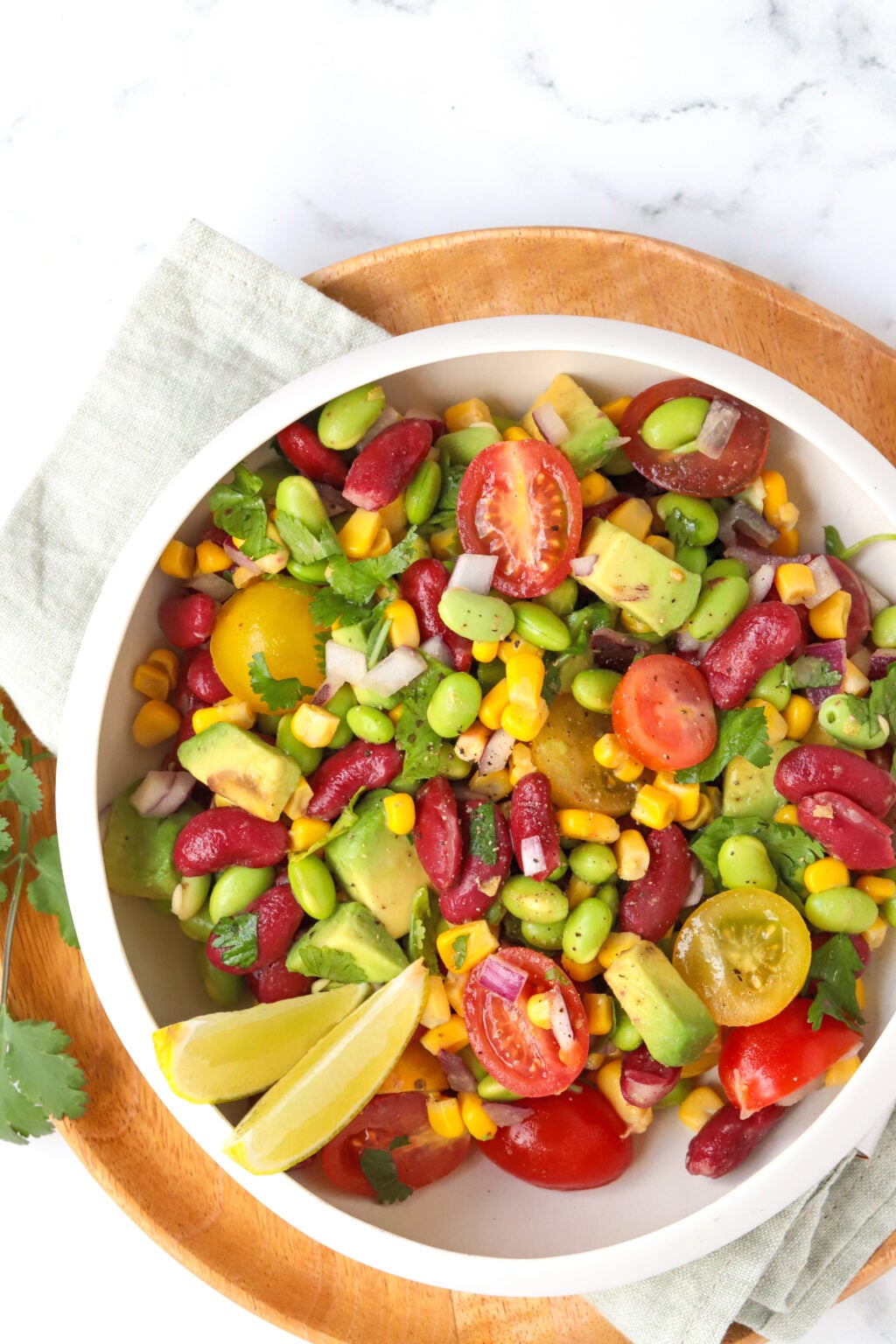 Diabetes Friendly Tomato and Edamame Salad Recipe » Hangry Woman®